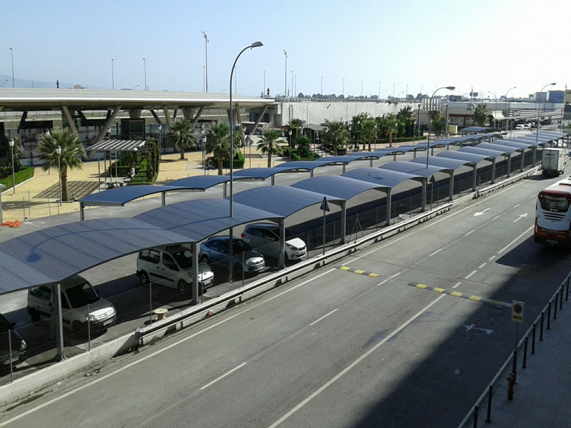 Preferential parking canopies at Málaga Airport | ET Europa